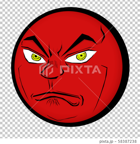 angry_red_face_emoticon - Stock Illustration [58387238] - PIXTA