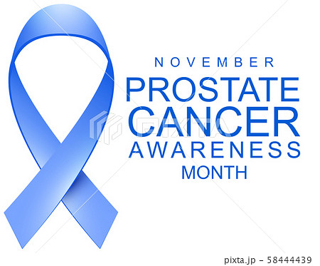 Blue ribbon loop bow symbol nowember prostateのイラスト素材 [58444439] - PIXTA