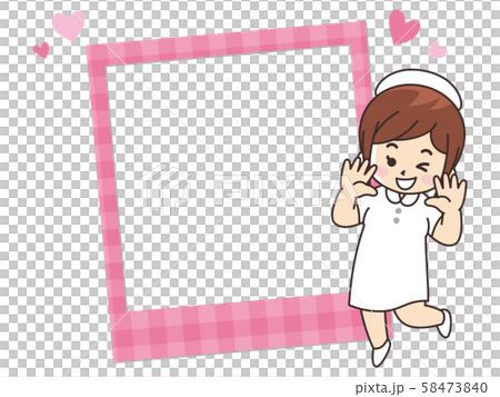 Nurse woman photo frame - Stock Illustration [58473840] - PIXTA