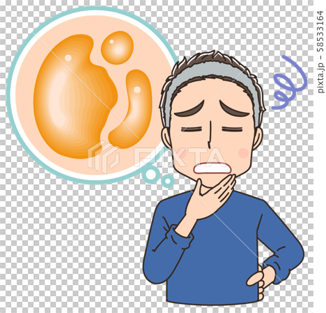 Sebum, worry, men - Stock Illustration [58533164] - PIXTA