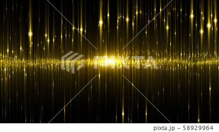 Abstract digital glowing neon light gold colorのイラスト素材 [58929964] - PIXTA