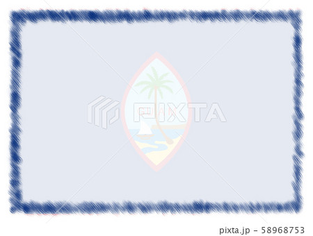 Border made with Guam national flag.のイラスト素材 [58968753] - PIXTA