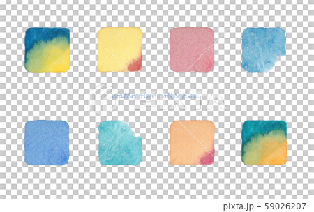 Watercolor square set - Stock Illustration [59026207] - PIXTA