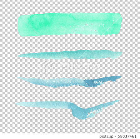 Watercolor hand painted lines - Stock Illustration [59037461] - PIXTA