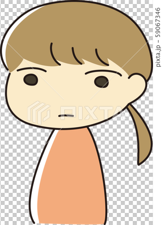 無表情 女性 呆然 左向き シンプル イラストのイラスト素材 [59067346] - PIXTA