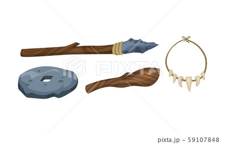 Set of tools of ancient people. Vector...のイラスト素材 [59107848] - PIXTA
