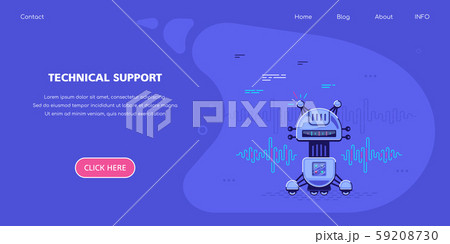 Technical Support Banner Concept Design, Stock...のイラスト素材 [59208730] - PIXTA