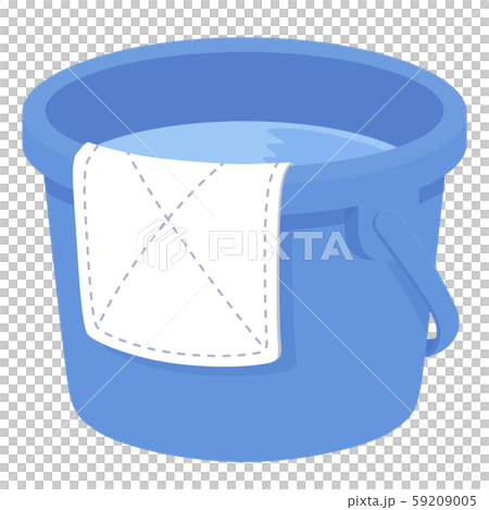 Illustration of a bucket with a rag - Stock Illustration [59209005] - PIXTA