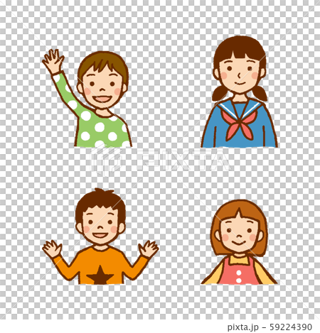 Children upper body - Stock Illustration [59224390] - PIXTA