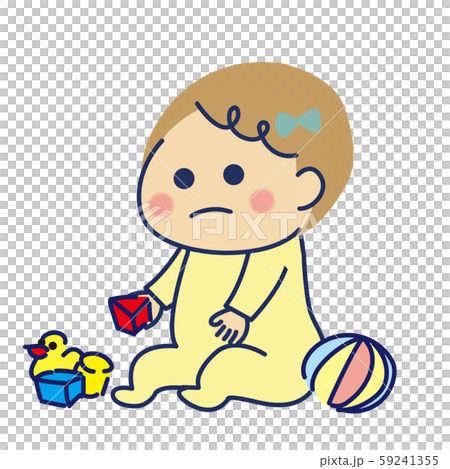 Baby expressionless 2 left - Stock Illustration [59241355] - PIXTA