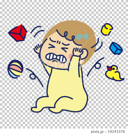 Baby angry face 2 left - Stock Illustration [59243376] - PIXTA