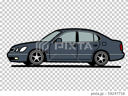 Domestic big sedan gray car illustration - Stock Illustration [59247716 ...