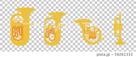Vector illustration set of brass instruments... - Stock Illustration ...