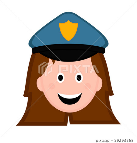 Isolated female police officer avatarのイラスト素材 [59293268] - PIXTA