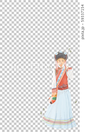 Woman in national costume - Stock Illustration [59337154] - PIXTA