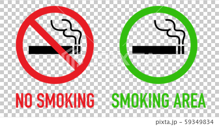 No smoking and smoking allowed sign set - Stock Illustration [59349834 ...