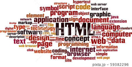 HTML word cloudのイラスト素材 [59382296] - PIXTA