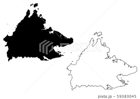 Sabah map vector....のイラスト素材 [59383045] - PIXTA