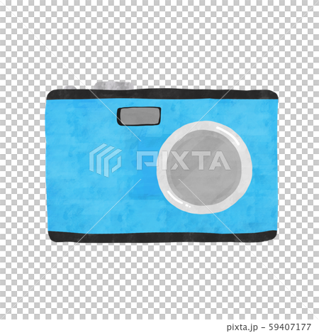 Bright light blue simple camera - Stock Illustration [59407177] - PIXTA