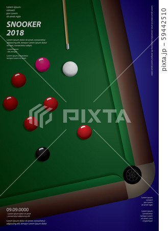 Snooker Championship Poster Design Template...のイラスト素材 [59442510] - PIXTA