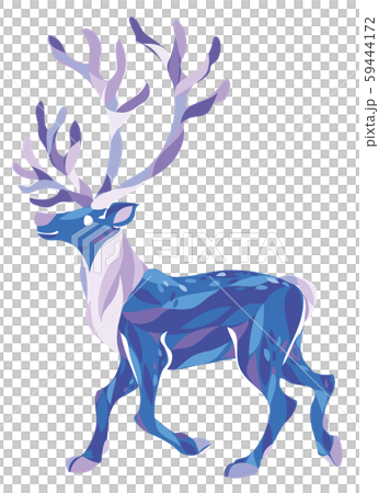 Reindeer blue - Stock Illustration [59444172] - PIXTA