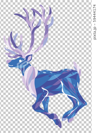 Reindeer blue - Stock Illustration [59444174] - PIXTA