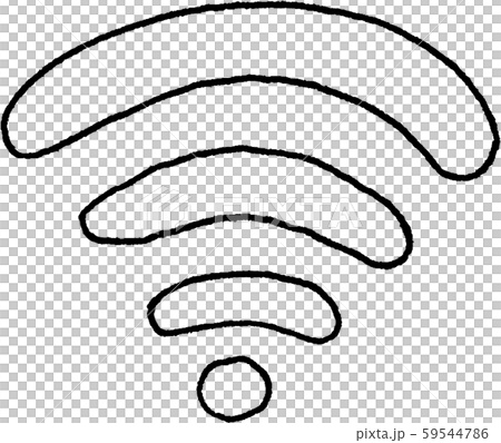 Wi-Fi image illustration [hand drawn] [digital... - Stock Illustration ...