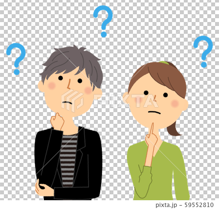Young couple question - Stock Illustration [59552810] - PIXTA