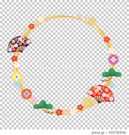 Japanese frame (fan) 1 tech - Stock Illustration [59576956] - PIXTA