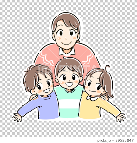 Teacher and children - Stock Illustration [59583847] - PIXTA