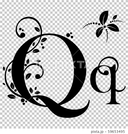 Decorated Alphabet with ornaments vintage... - Stock Illustration ...