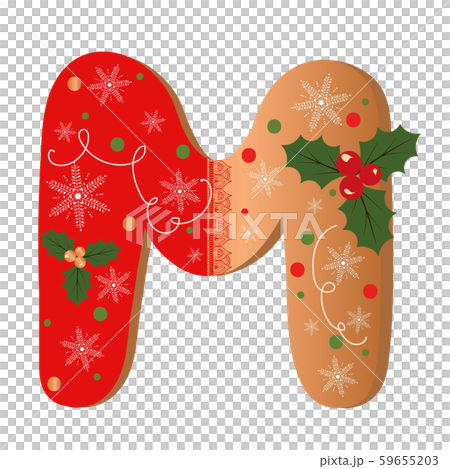 Cookie alphabet gingerbread, Letter M cookie... - Stock Illustration ...