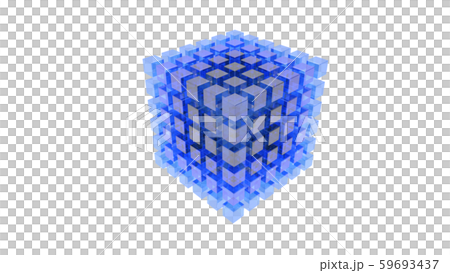 See-through block, cube, cube, clear plastic... - Stock Illustration ...