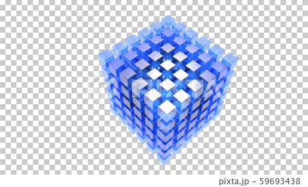 See-through block, cube, cube, clear plastic... - Stock Illustration ...