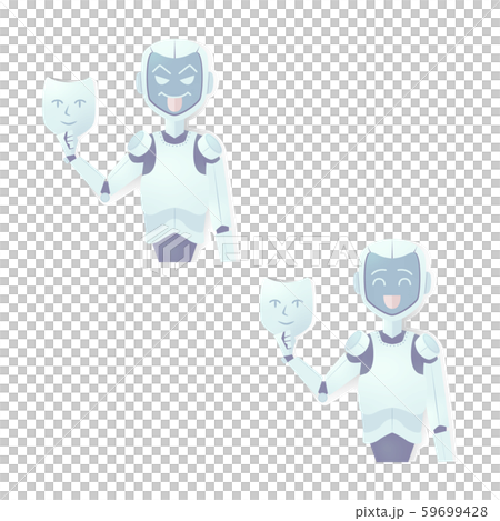 AI robot front and back - Stock Illustration [59699428] - PIXTA