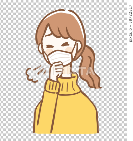 Mask woman cough - Stock Illustration [59722817] - PIXTA