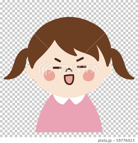 Little girl ① (Faceful face) - Stock Illustration [59776023] - PIXTA