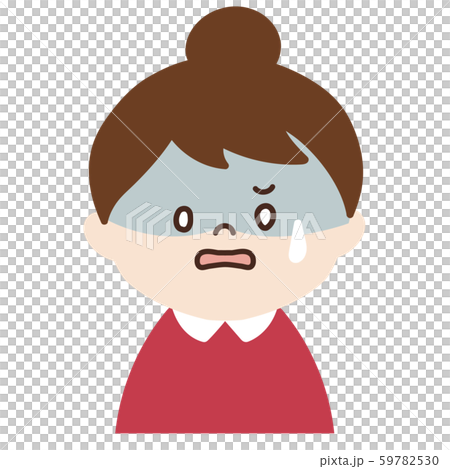 小さな女の子②(まずい顔)のイラスト素材 [59782530] - PIXTA