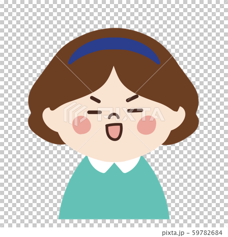 Little girl ③ (Faceful face) - Stock Illustration [59782684] - PIXTA