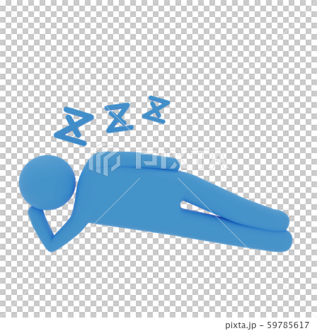 Sleeping pictogram 3DCG - Stock Illustration [59785617] - PIXTA