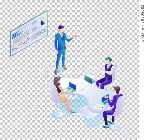 Meeting_No background - Stock Illustration [59808682] - PIXTA