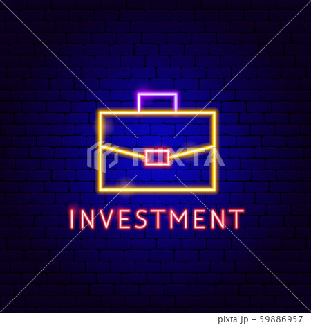Investment Neon Labelのイラスト素材 [59886957] - PIXTA