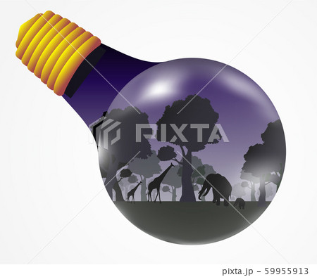Moon light bulbのイラスト素材 [59955913] - PIXTA