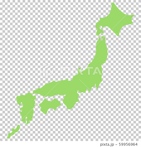 Simple Japanese Map - Stock Illustration [59956964] - PIXTA
