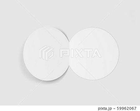Blank bi-fold round brochureのイラスト素材 [59962067] - PIXTA
