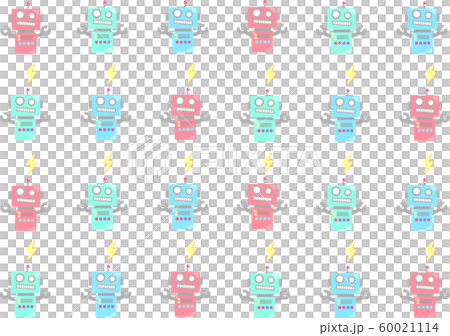 3-color robot pattern - Stock Illustration [60021114] - PIXTA