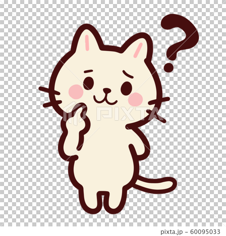 Cat character who feels doubt - Stock Illustration [60095033] - PIXTA
