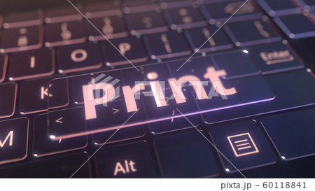 Futuristic computer keyboard and transparent...のイラスト素材 [60118841] - PIXTA