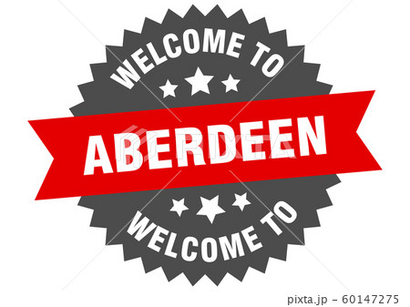 Aberdeen sign. welcome to Aberdeen red stickerのイラスト素材 [60147275] - PIXTA