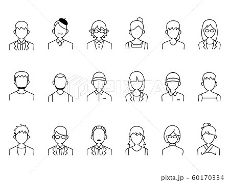人物アイコンセット1のイラスト素材 [60170334] - PIXTA